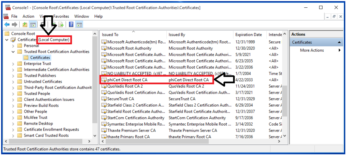Knowledge Base ﻿server Certificate Failed Validation Error In Net Emr Direct